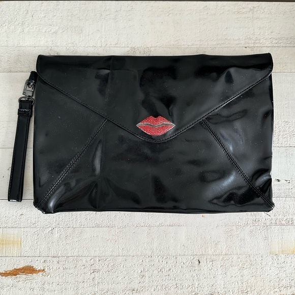 Kirna Zabete | Bags | Kirna Zabete For Target Black Patent Lips Bag ...
